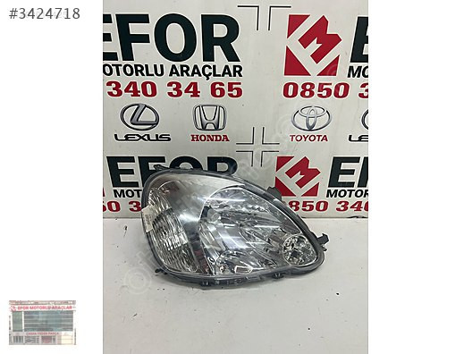 Toyota Yaris Sağ Far Çıkma Orjinal Yedek Parça 04-07 otocikma.com' da ...