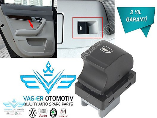 Audi A3 2009-2012 Arka Sol Cam Açma Kapama Düğmesi Tuşu 4f09 otocikma ...